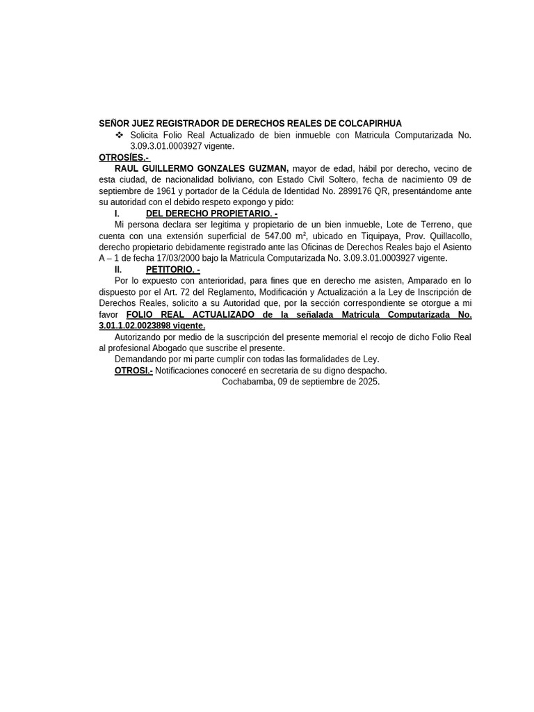 Folio Folio Real Jose Morales | PDF