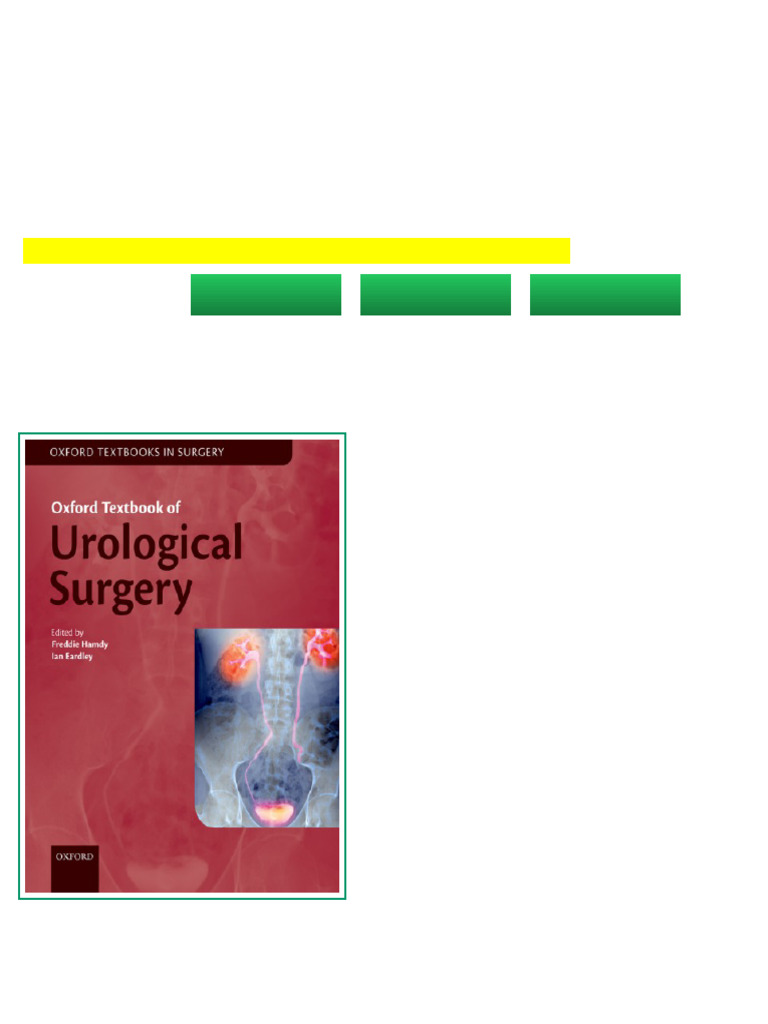 (Ebook) Oxford Textbook of Urological Surgery by Freddie C. Hamdy, Ian ...