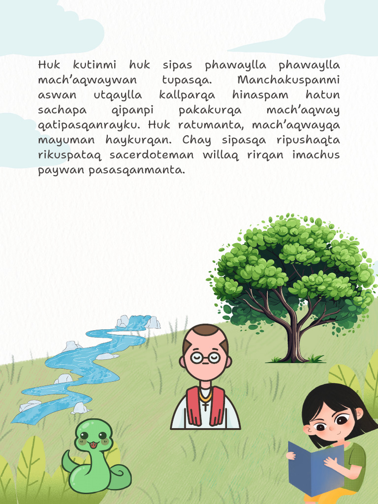 Documento A4 Página de Libro de Cuento Para Niños Bonito Infantil Blanco | PDF