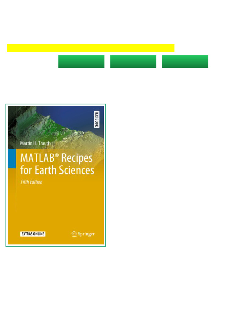 MATLAB® Recipes for Earth Sciences Martin H. Trauth available full ...