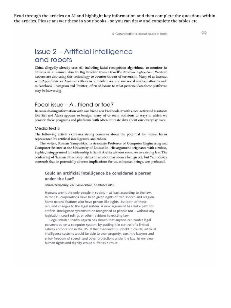 AI Articles - Handout | PDF