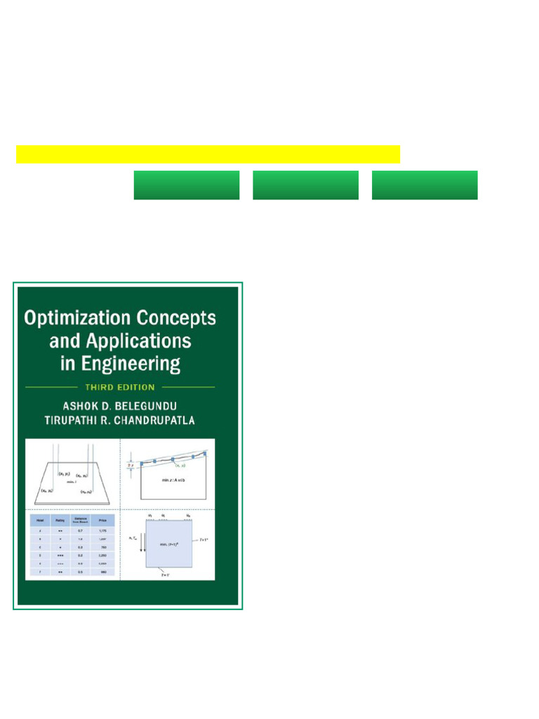 Optimization Concepts and Applications in Engineering 3rd Edition Ashok D. Belegundu available ...