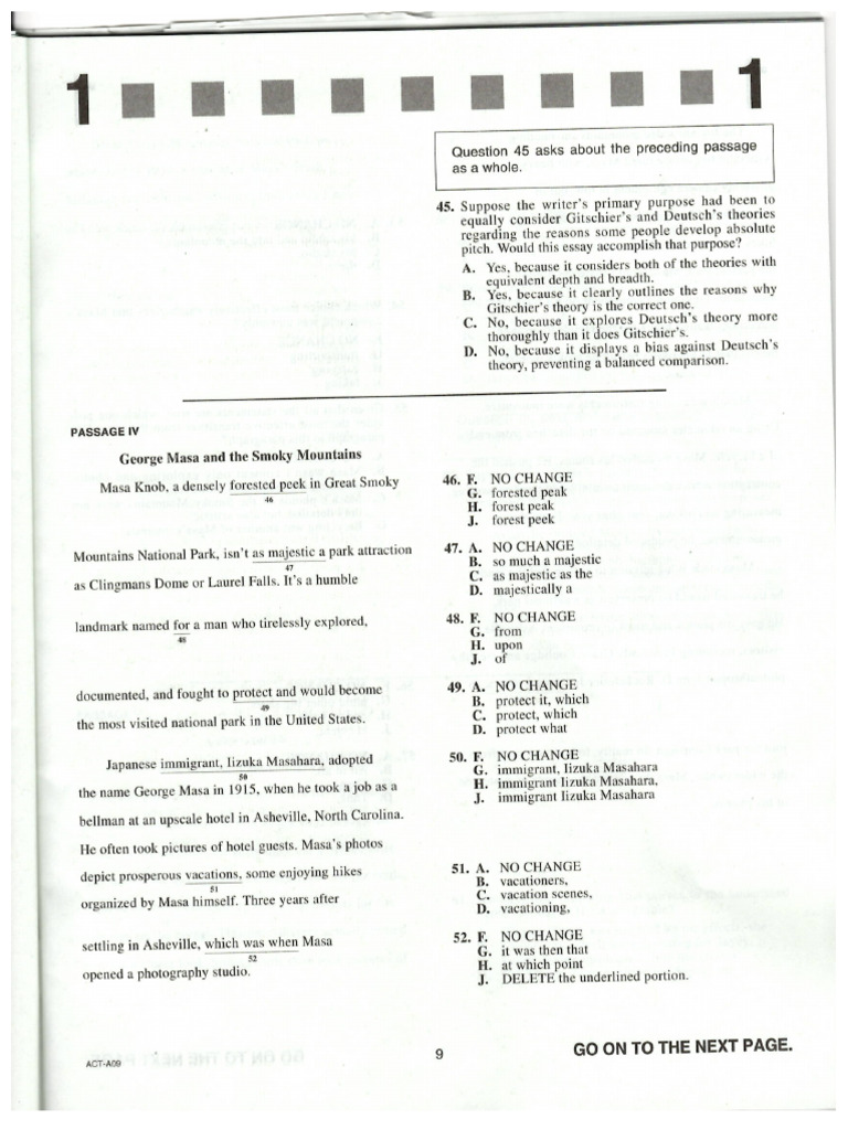 ACT Writing George Masa | PDF