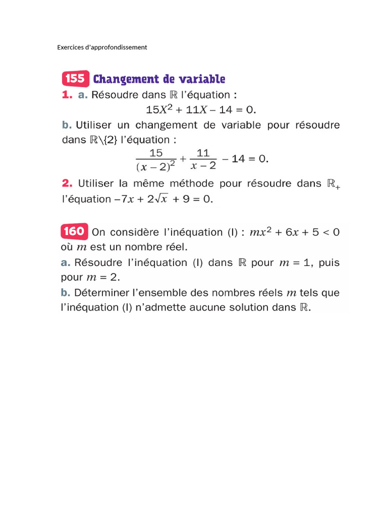 Exercices Dapprofodissement en Autonomie | PDF