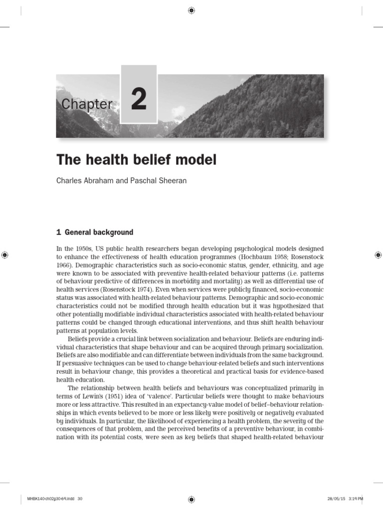 Understanding the Health Belief Model | PDF | Behavior | Psychological ...