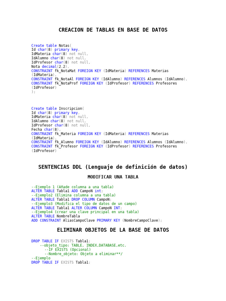 Ejemplos en Base de Datos SQL | PDF | Recuperación de información | Gestión de datos