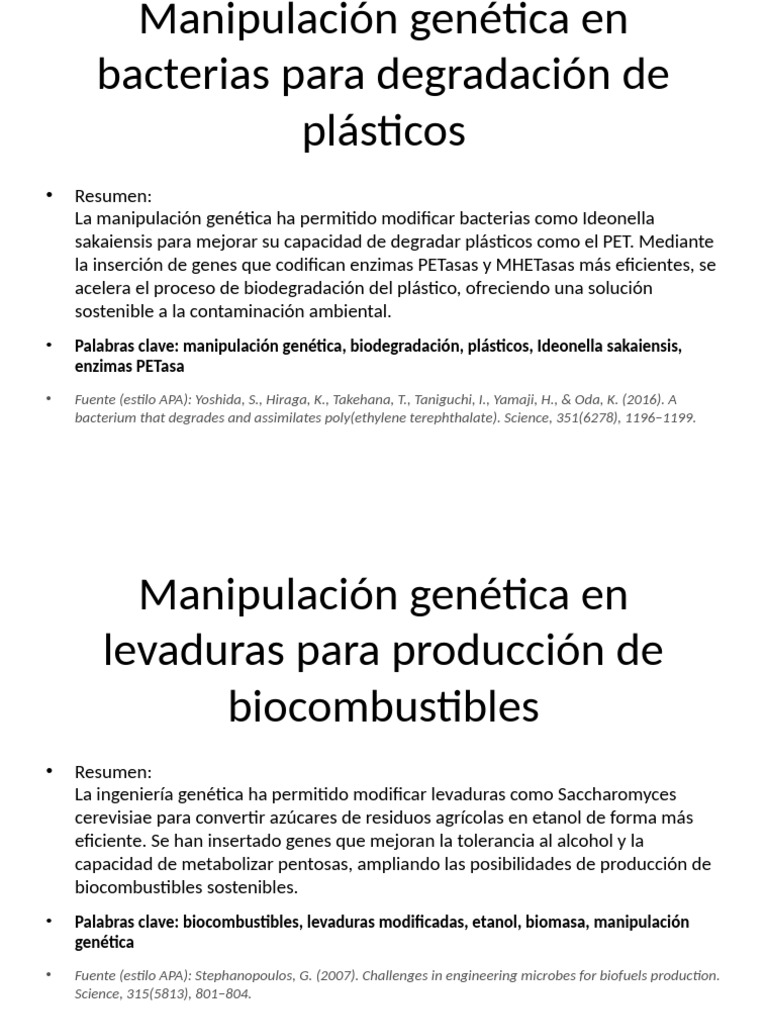 Manipulacion Genetica 2 | PDF