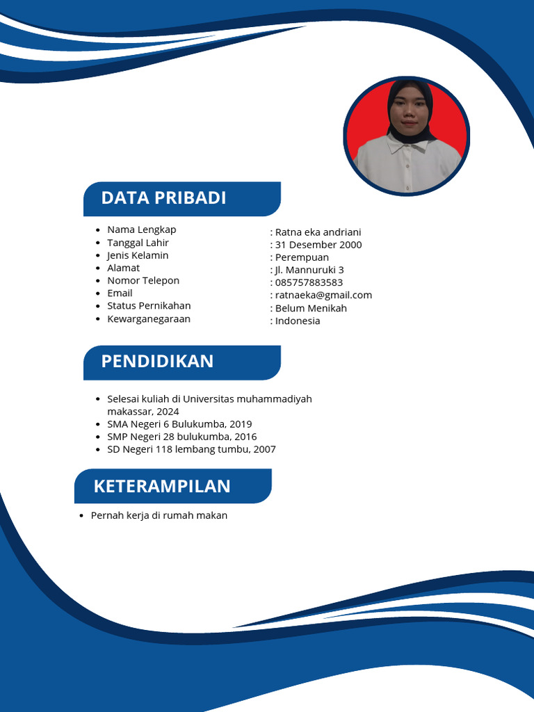 CV Ratna Eka Andriani | PDF