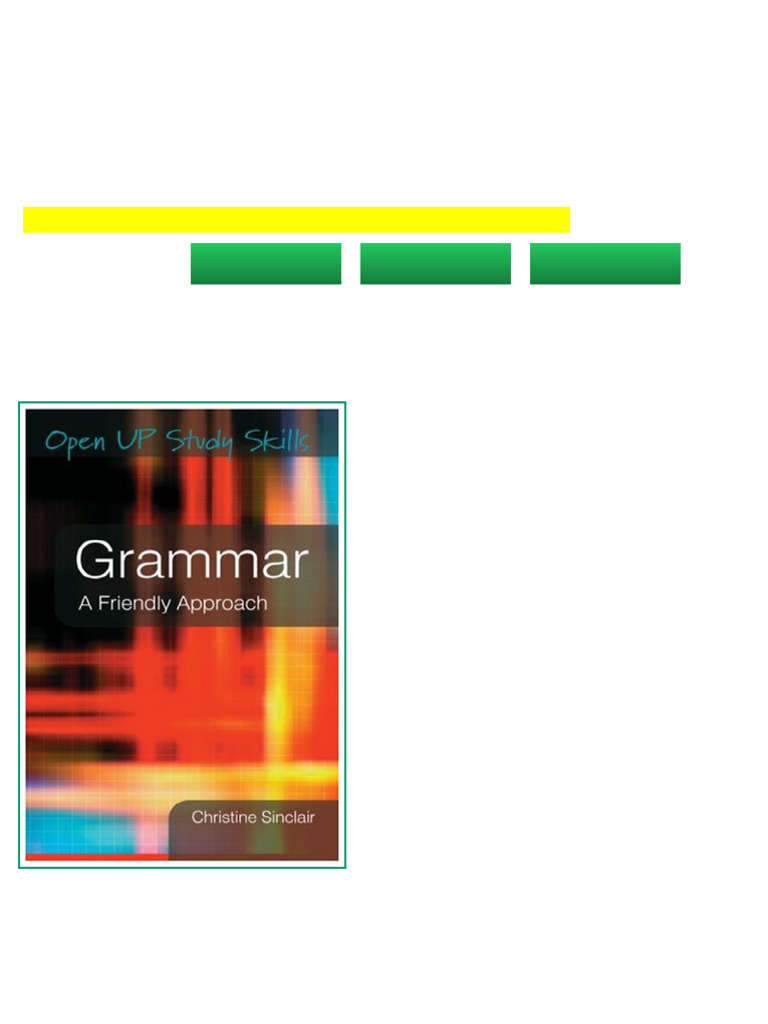 Grammar Getting it Right 1st Edition Christine Sinclair updated 2025 | PDF