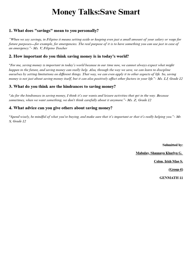 Smart Saving Strategies for Students | PDF