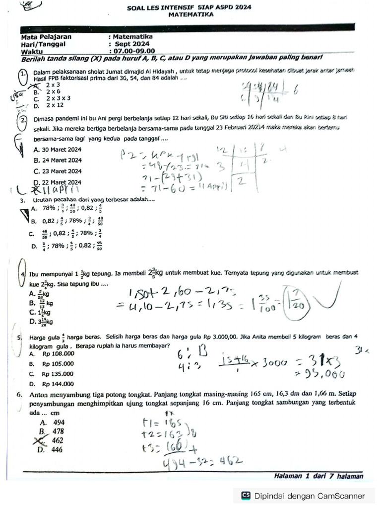 Latihan Soal MTK | PDF