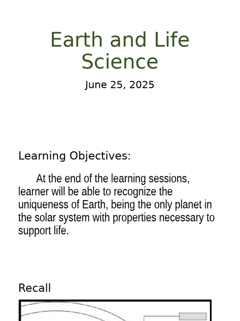 Earth and Life Science July34 | PDF | Earth | Planets