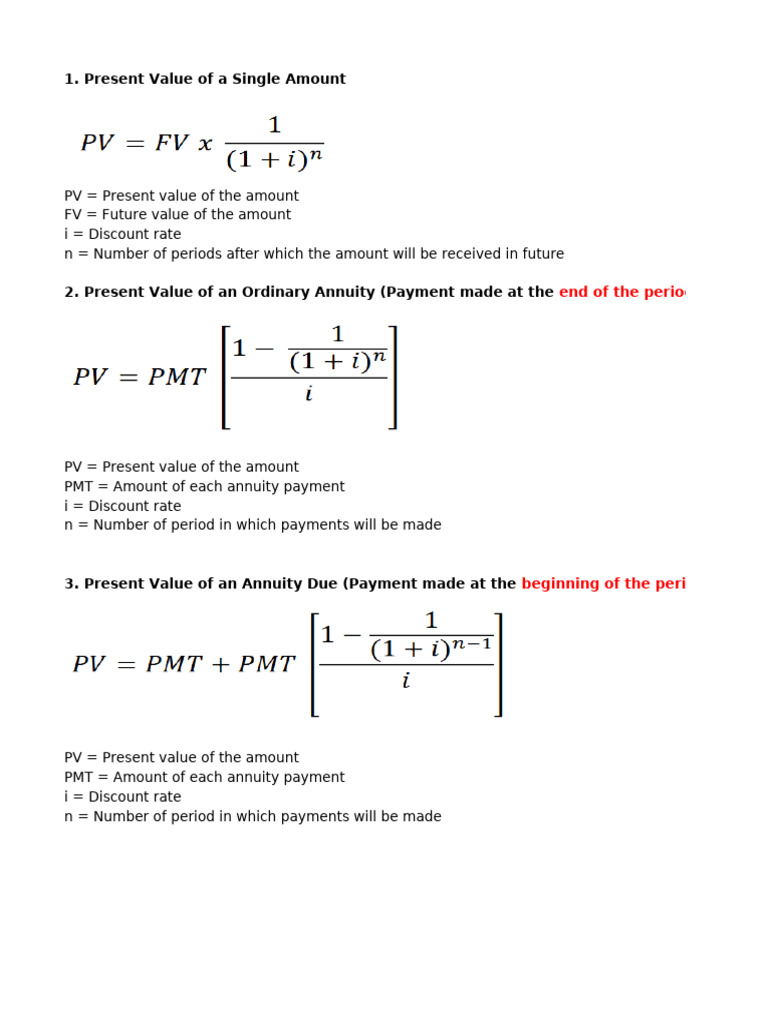 Present Value Calculations and Models | PDF | Present Value ...