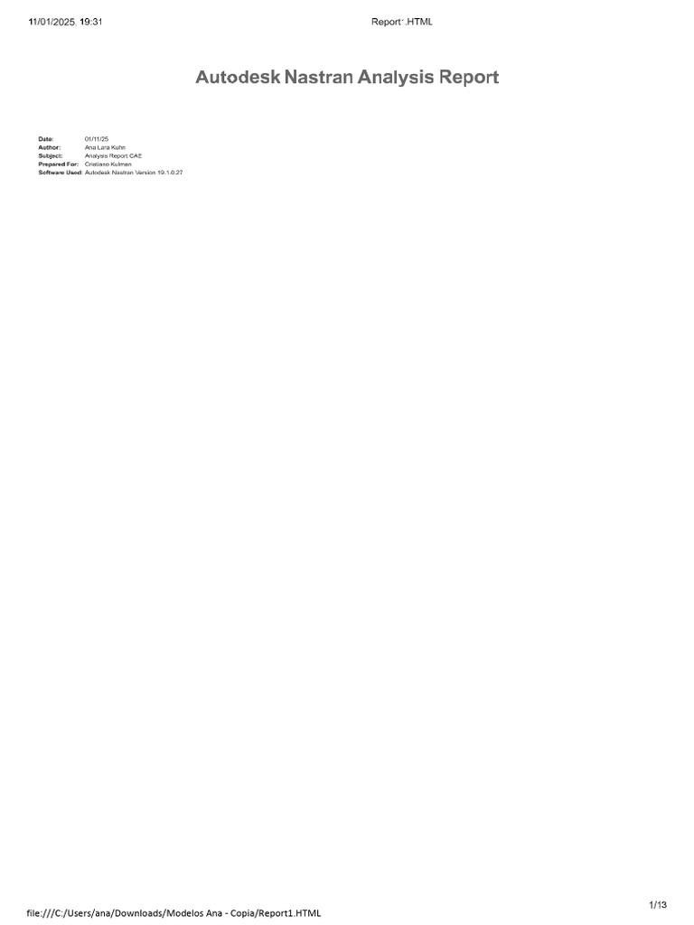 Report on Modelos Ana Analysis | PDF