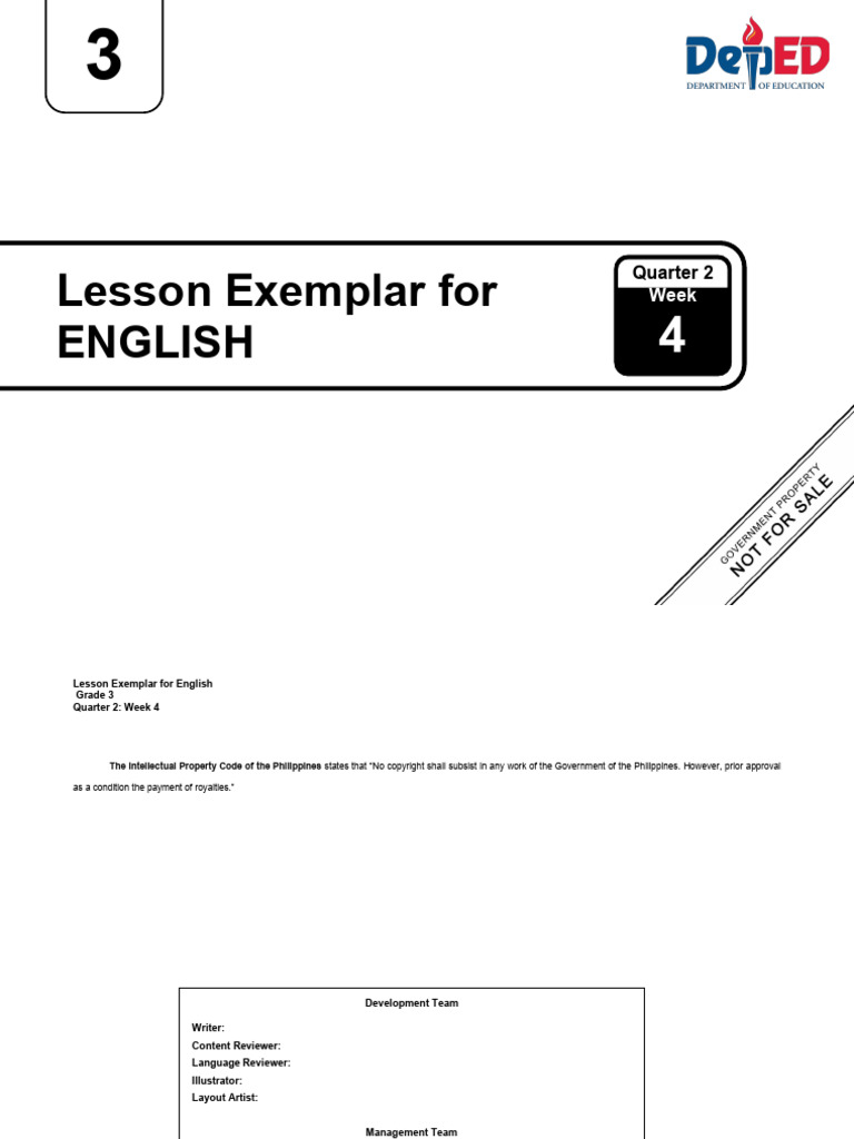 LE English Gr3 Q2 Week4 v2 | PDF | Sentence (Linguistics) | Adjective