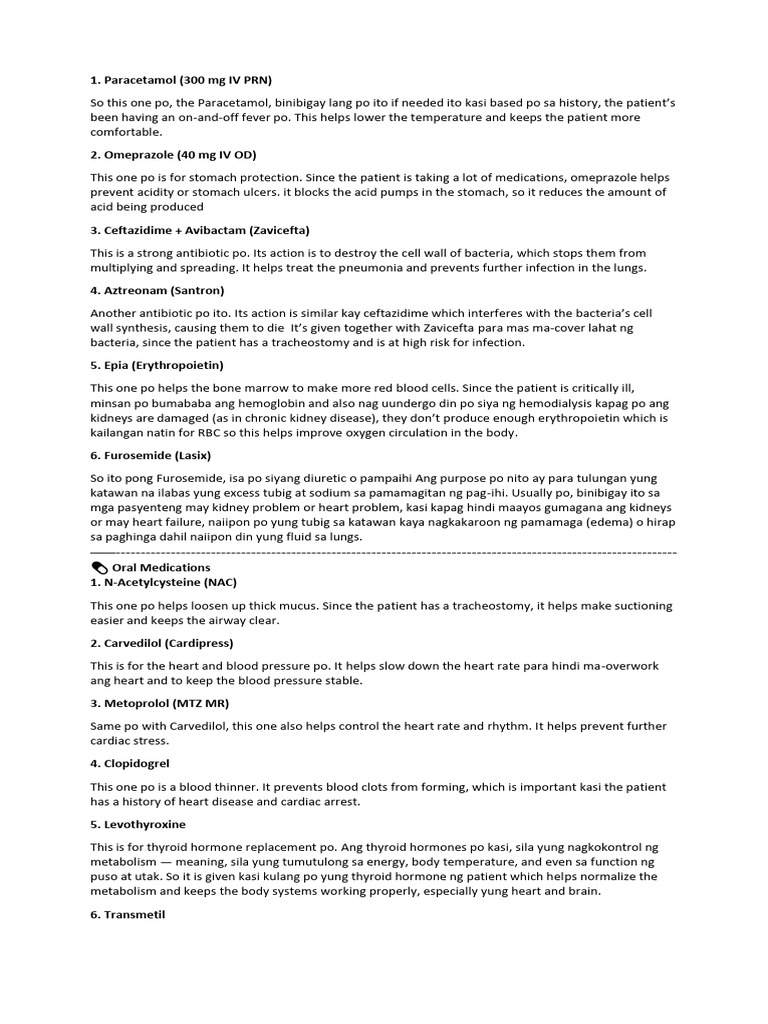 Comprehensive Medication Overview for Critical Care | PDF | Heart ...