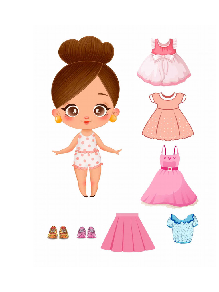 Girl Paper Doll Cut Out Patter | PDF