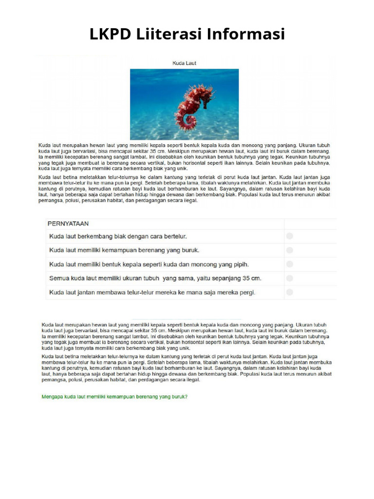 LKPD Liiterasi Informasi | PDF
