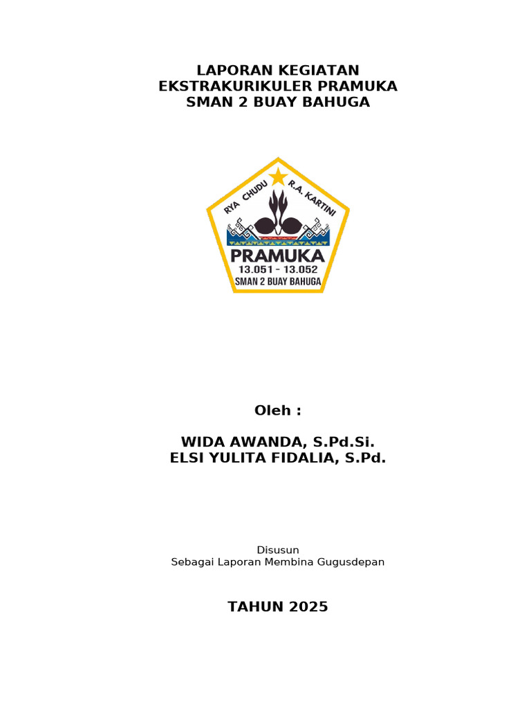 Laporan Kegiatan Pramuka SMAN 2 | PDF