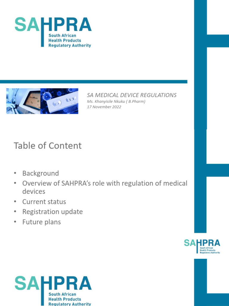 SAHPRA Medical Devices | PDF | Medical Device | Medicine