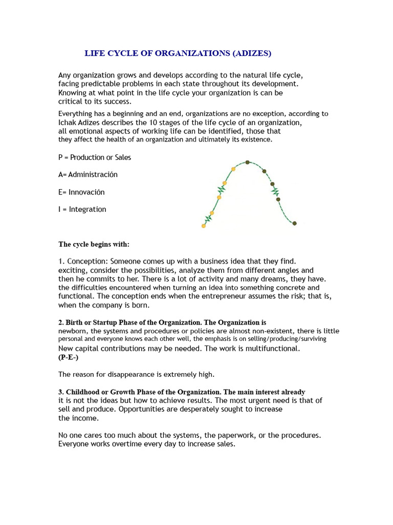 Adizes Life Cycle | PDF | Product Lifecycle