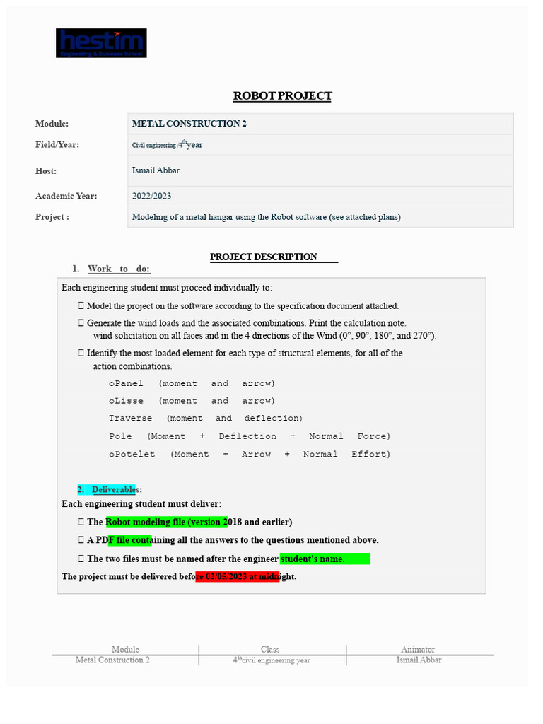 Project Specifications For Robot CM2-TAR | PDF | Robot | Robotics