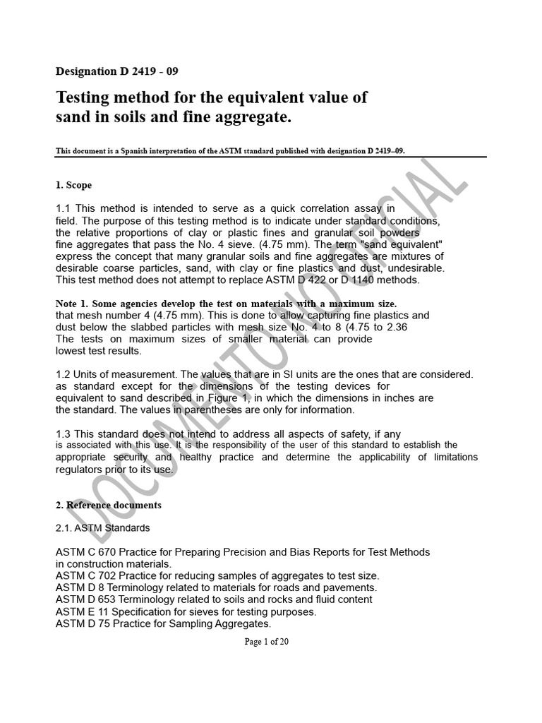 8.-Astm D 2419 | PDF | Construction Aggregate | Soil