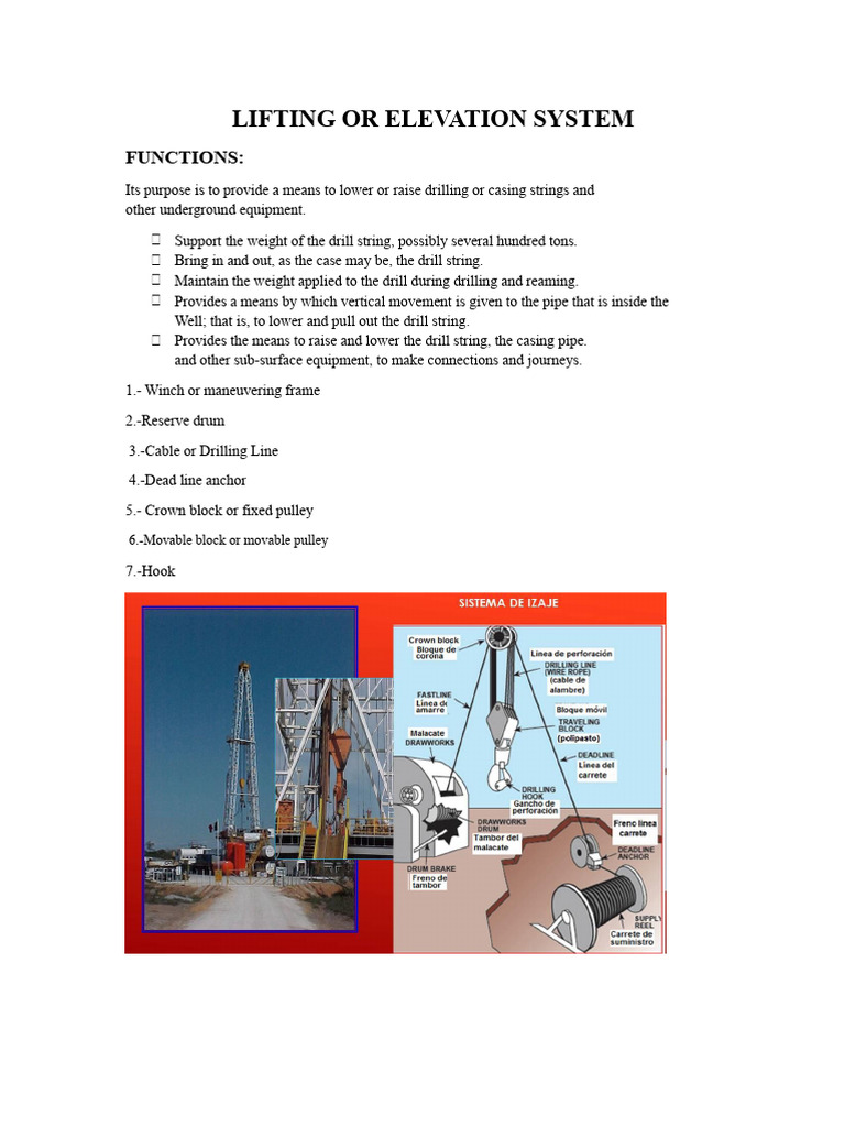 Drilling 1 - Lifting System Presentation (Original) | PDF | Oil Well ...