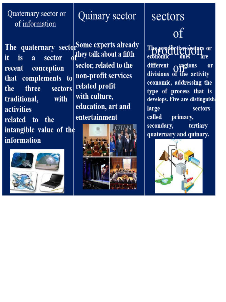Triptych Sectors of Production: Primary, Secondary, Tertiary | PDF