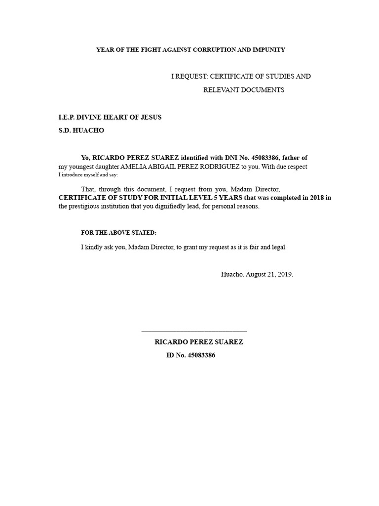 Certificate of Study | PDF