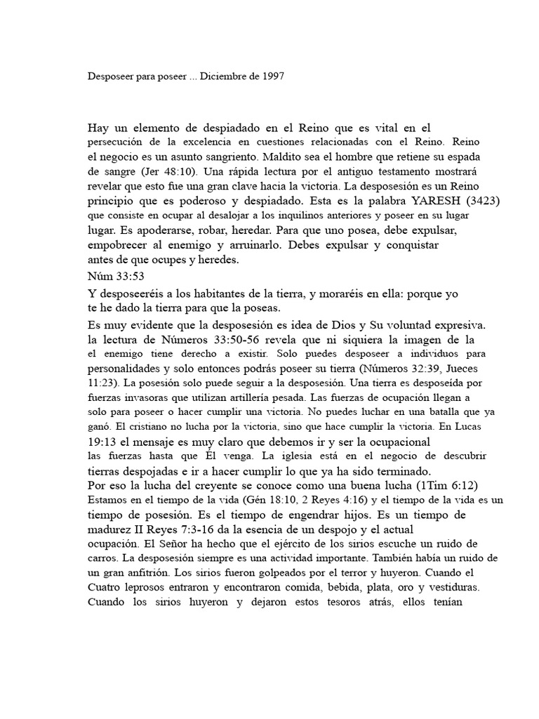 Despojar para Poseer | PDF | Joshua | Jesús