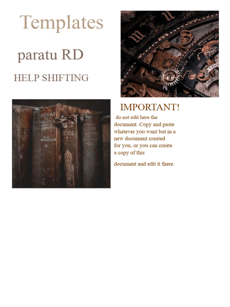 Templates for your RD | PDF | Harry Potter