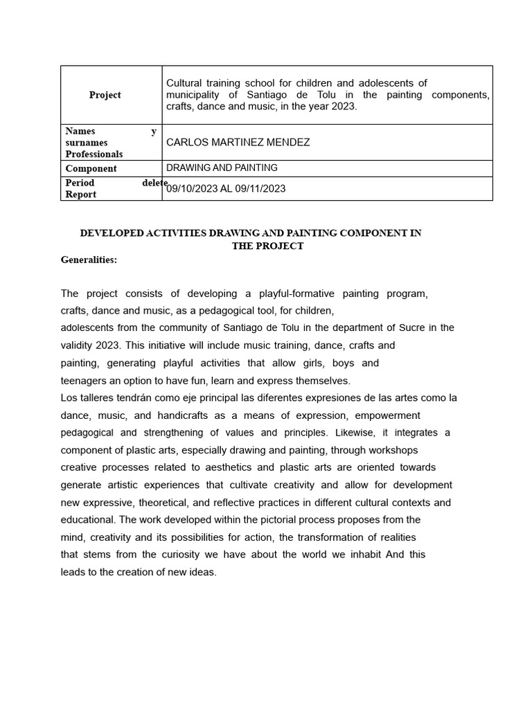 1._REPORT DRAWING AND PAINTING | PDF | Adolescence | Behavior Modification