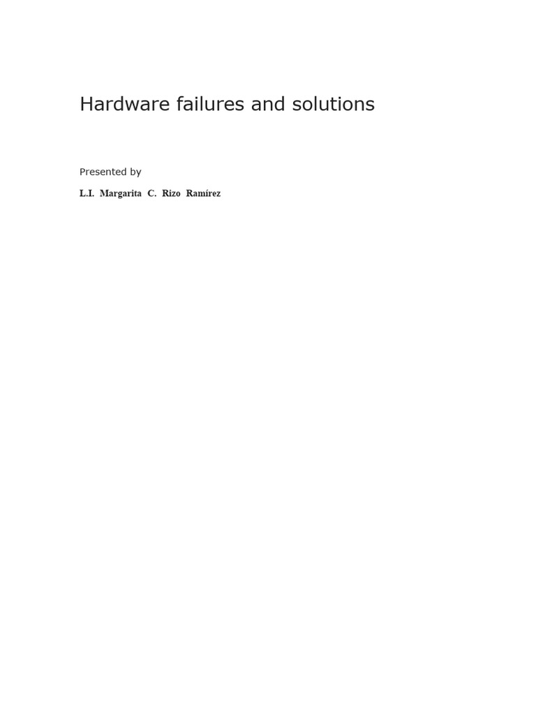 Hardware Failures: Causes and Solutions | PDF | Rgb Color Model ...