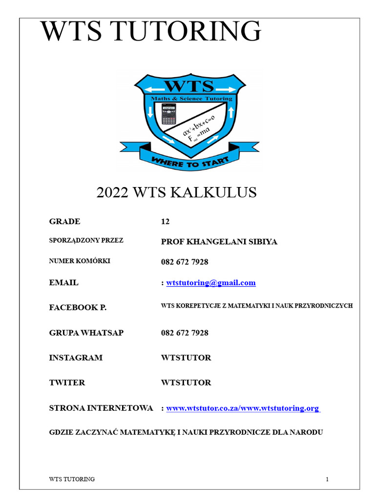 WTS 12 Kalkulus | PDF