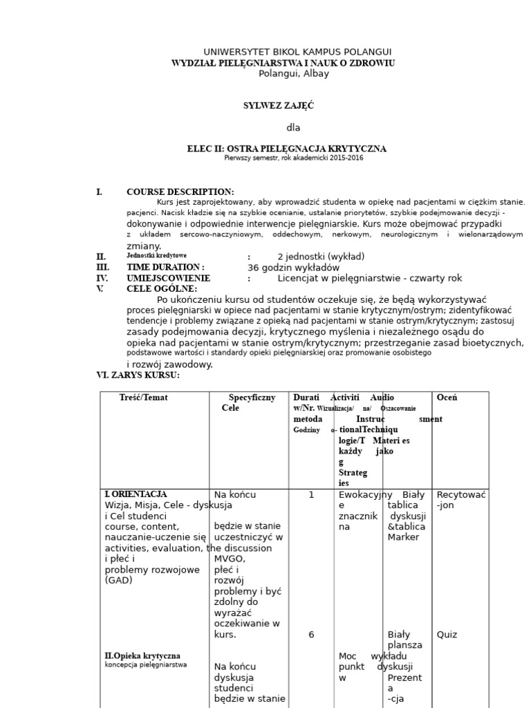 Program Nauczania | PDF