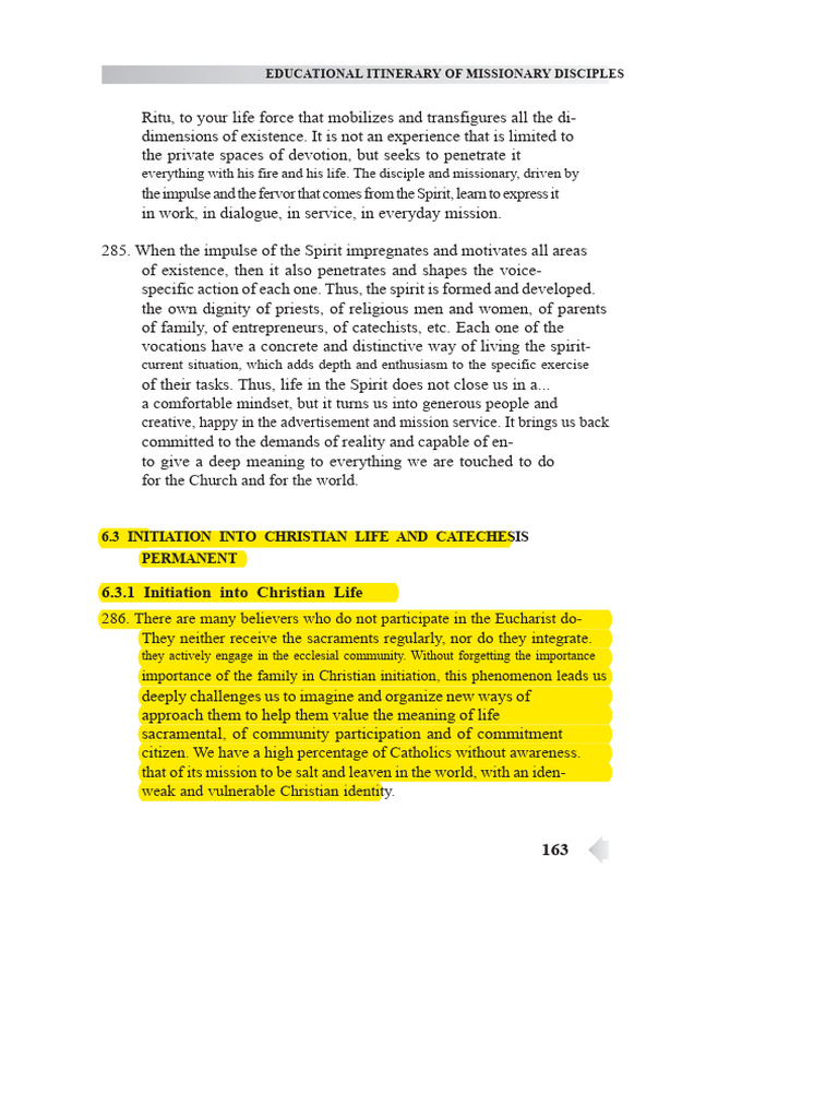 Document of Aparecida from 286 to 313 | PDF | Catechism | Catholic Church