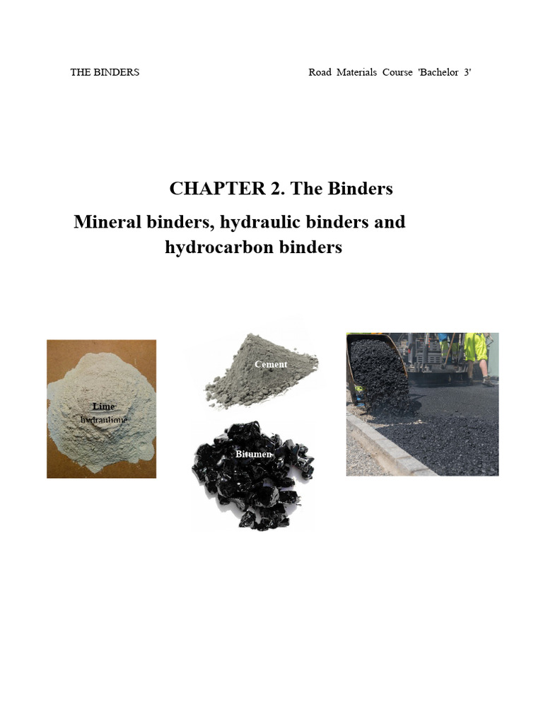 Binders | PDF | Cement | Lime (Material)