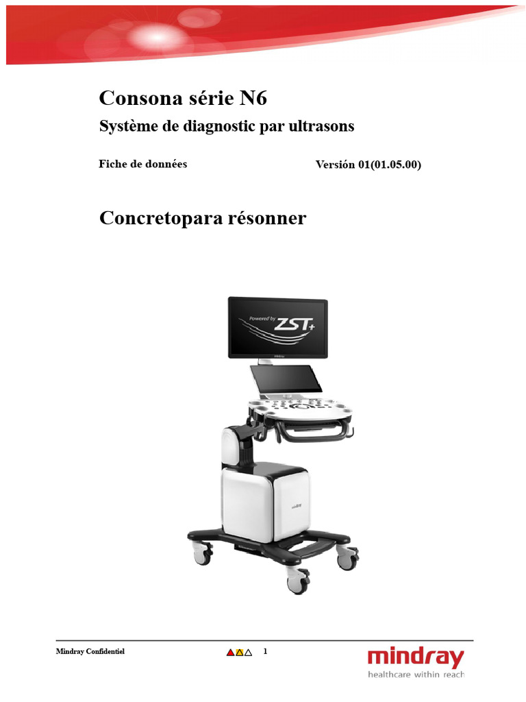 Système de diagnostic Consona N6 par ultrasons | PDF | Harmonique (musique)