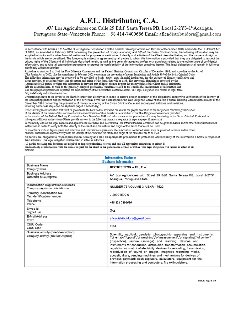 CIS - Client Information Sheet - Real Model | PDF | Signature