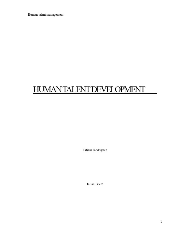 Activity 3 Human Talent Development | PDF | Talent Management | Social ...