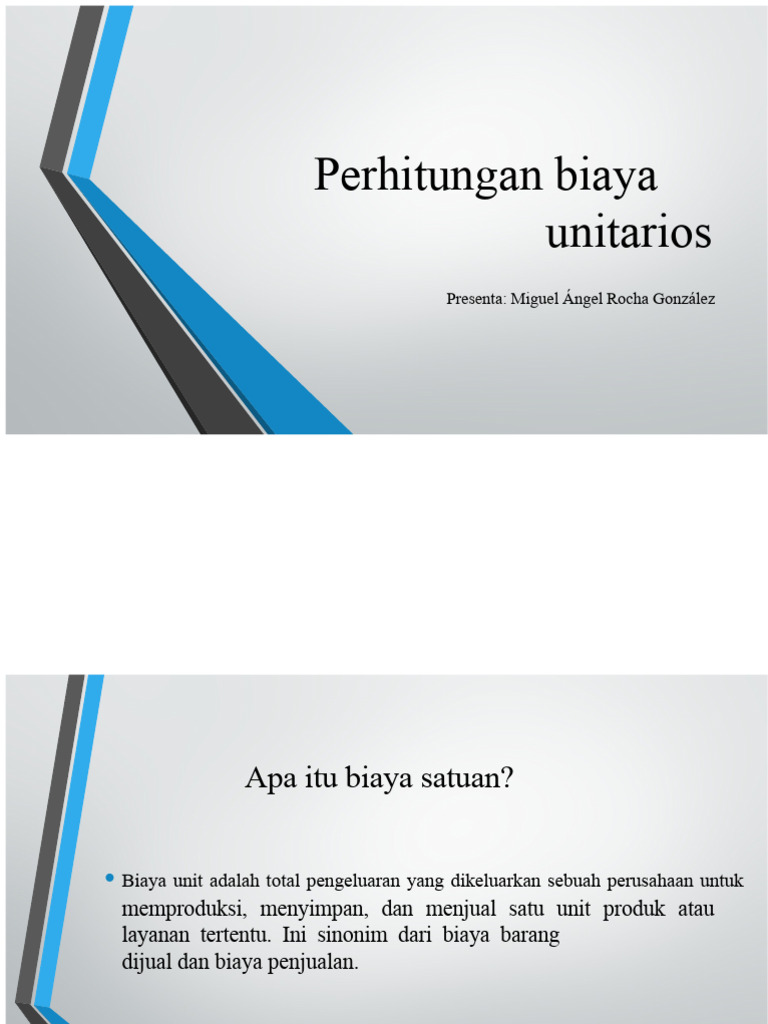 Cara Menghitung Biaya Satuan Produk | PDF