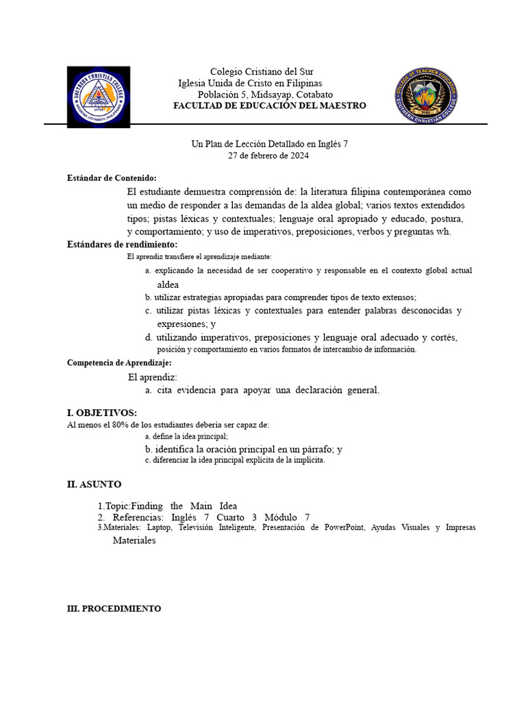 13 Identificación de La Idea Principal | PDF | Léxico | Aprendizaje