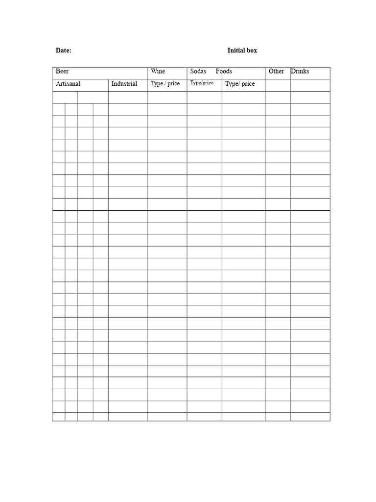 Stock Template Document | PDF