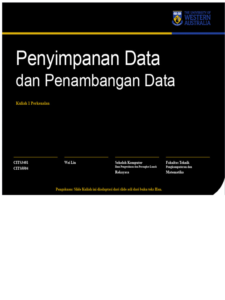 Pengantar Penambangan Data dan Penyimpanan | PDF