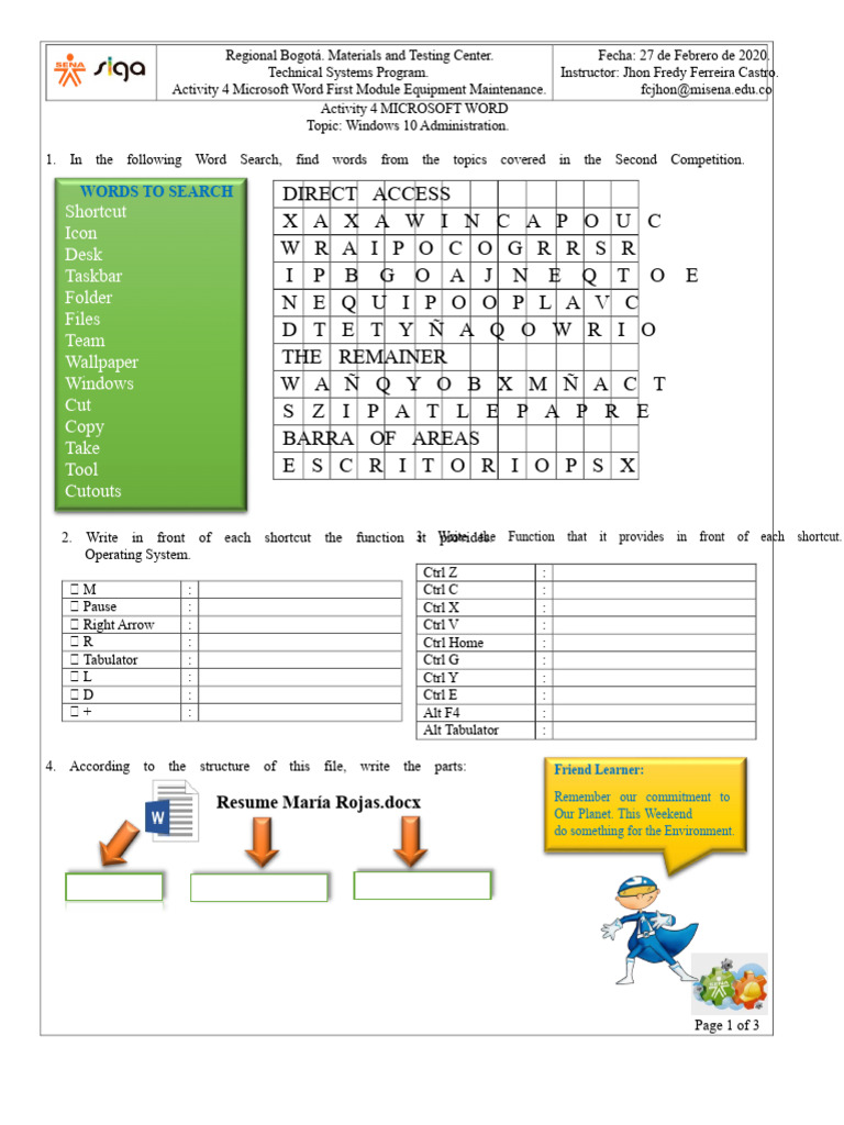 Training Activity No. 4 of Word | PDF | Computer File | Software