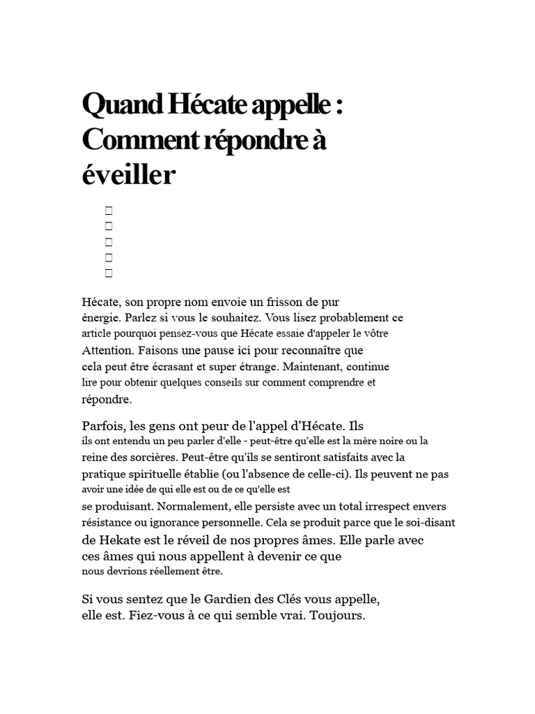 Quand Hécate Appelle | PDF | Feu | Serpent