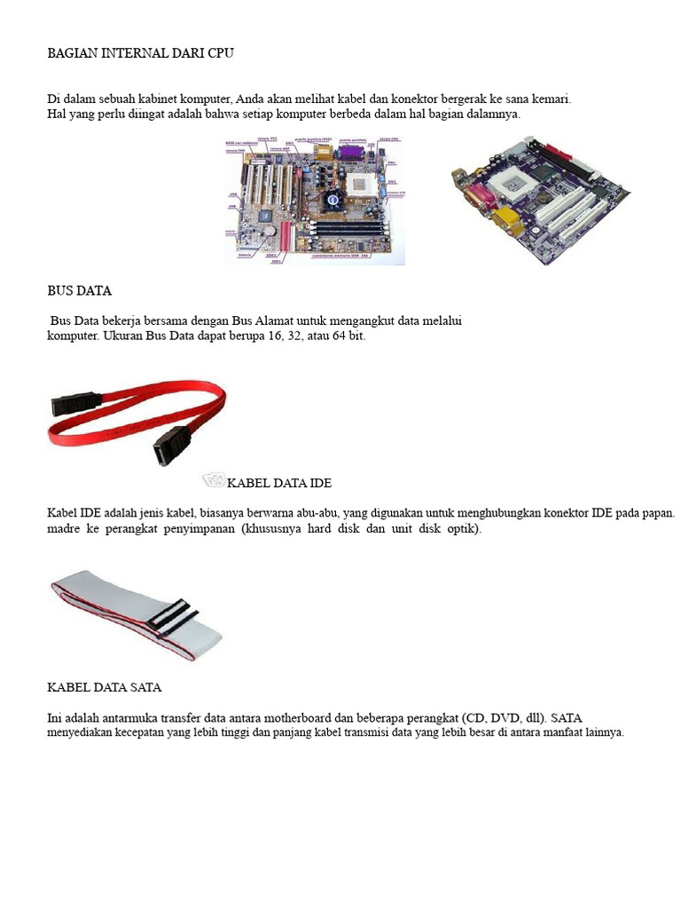 30 Bagian Internal Dari Cpu | PDF