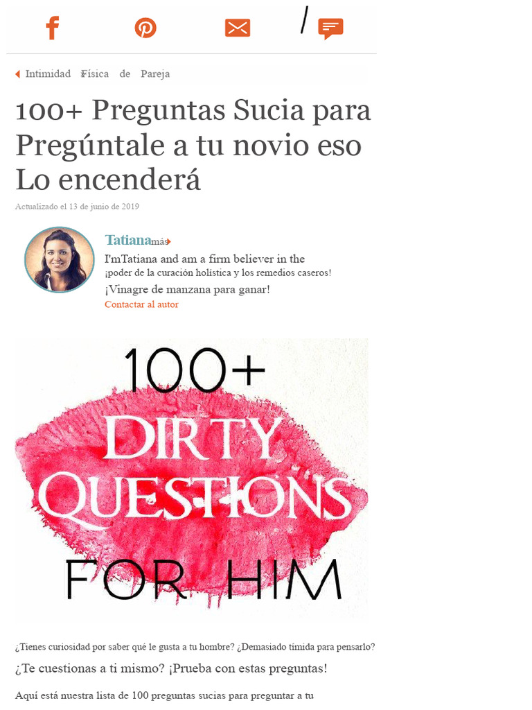 100+ Preguntas Sucias para Hacerle A Tu Novio Que Lo Pondrán Acentuado ...