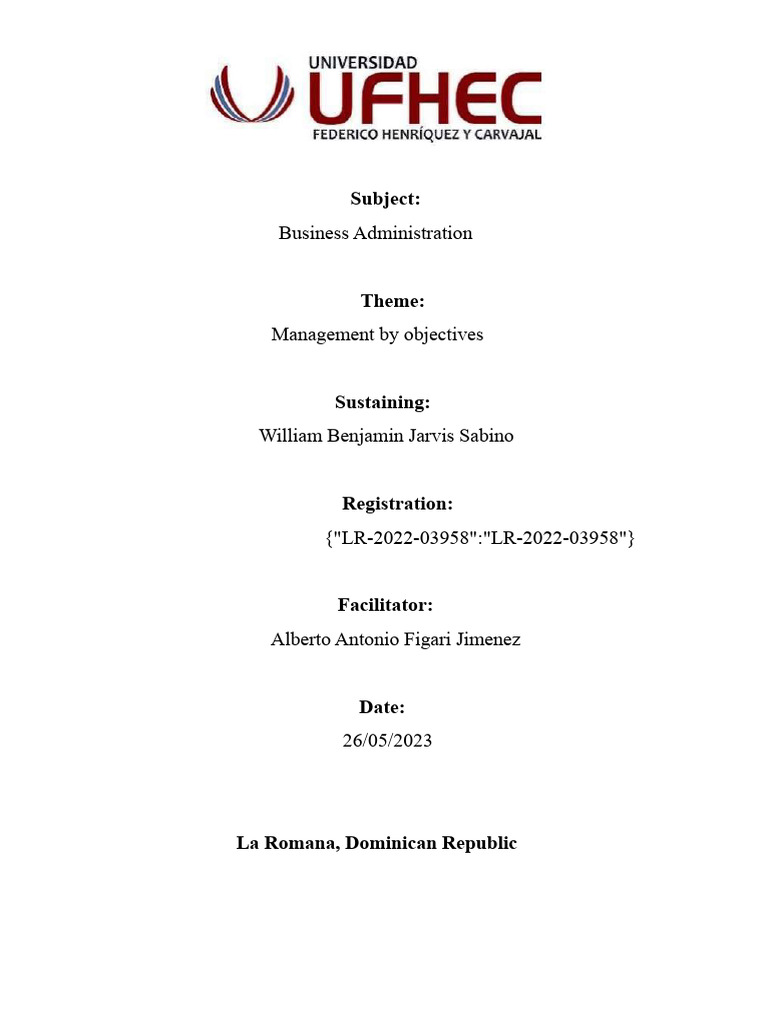 Management by Objectives According To Peter Drucker | PDF | Leadership ...